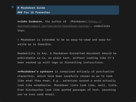 markdown guide ia