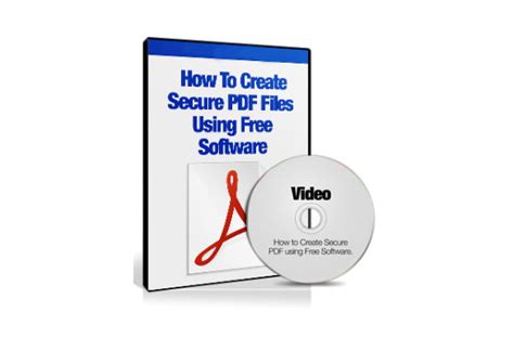 how to create secure pdf files using free software plr database