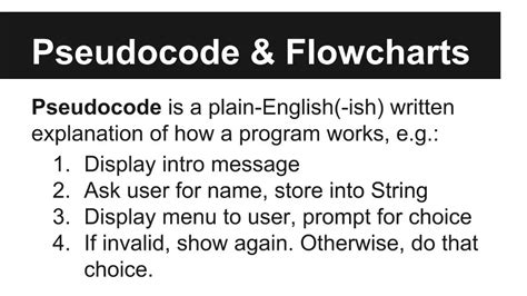day 04 part 01 algorithms structures pseudocode flowcharts youtube