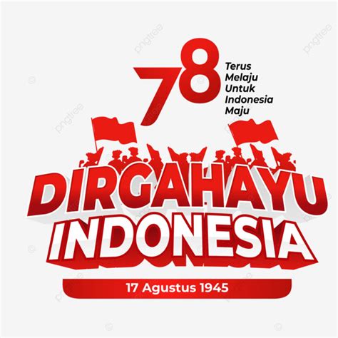 Greeting Card Of Indonesian Independence 2023 With Logo Hut Ri 78