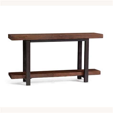 Pottery Barn Griffin Reclaimed Wood 2 Shelf Media Aptdeco