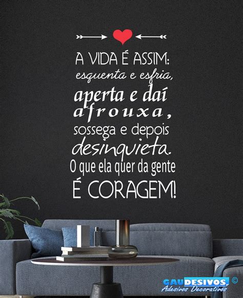 Adesivo Decorativo De Parede Frase A Vida É Assim Elo7