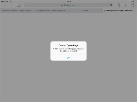 safari cannot open the page because the a… apple community
