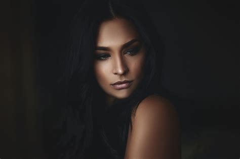 Face Black Women Model Portrait Long Hair Photography Black Hair