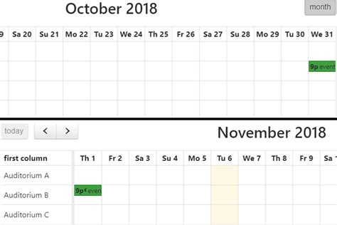 fullcalendar error displaying an event between two months stack