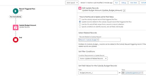 visual workflow how can i use a formula in flow to update related