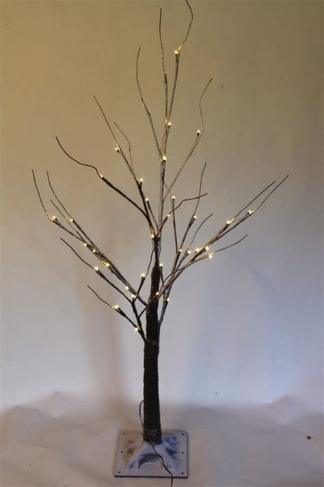 Snowy Brown Birch Twig Tree 1m Tall Garden Market Place