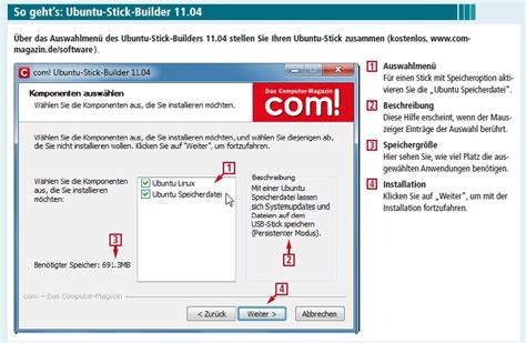 ubuntu 11 04 auf dem usb stick installieren com professional