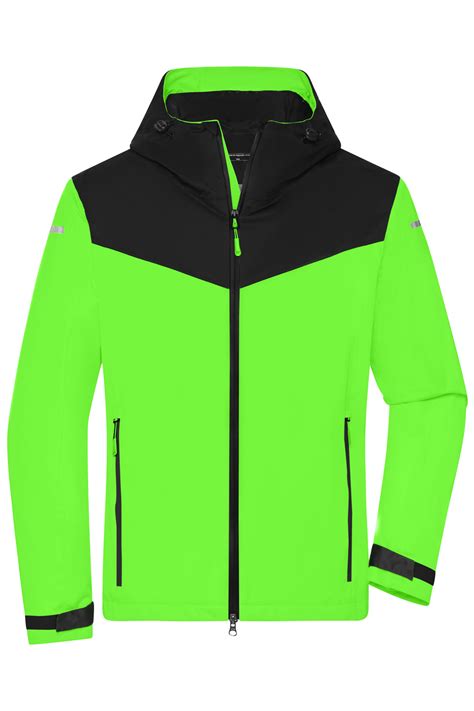 Herren Mens Allweather Jacket Bright Green Black Daiber