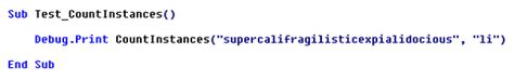 in excel vba how do you count variable substrings in a