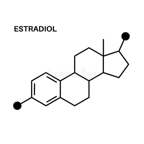Estrogen Hormones Formula Stock Vector Illustration Of Structure