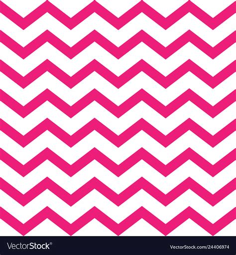 Pink Seamless Zigzag Pattern On White Background Vector Image