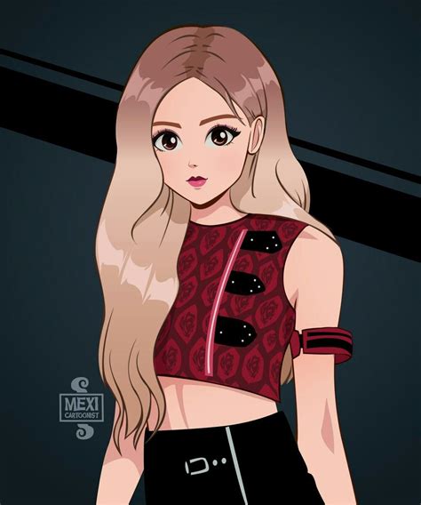 Pin By نيٰرفہٰانا🦋💜 On ´｡｡` Kpop Fan Art ´｡｡` Pink Drawing Rosé