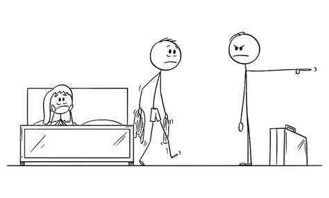 Husband Wife Vector Design Images Vector Cartoon Stick Figure Drawing