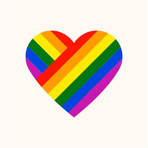 Free Vector Rainbow Heart Lgbt Pride Month Icon Vector