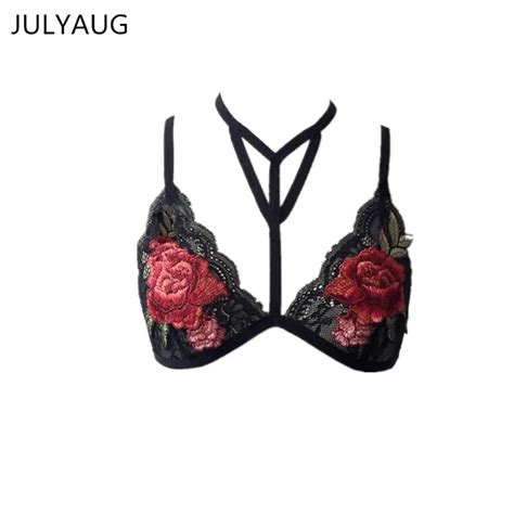 2018 New Sexy Women Lace Sheer Floral Lingeire Elastic Bandage Bra