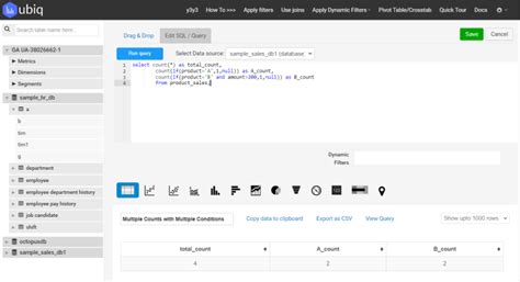 multiple counts with different conditions in single mysql query ubiq bi