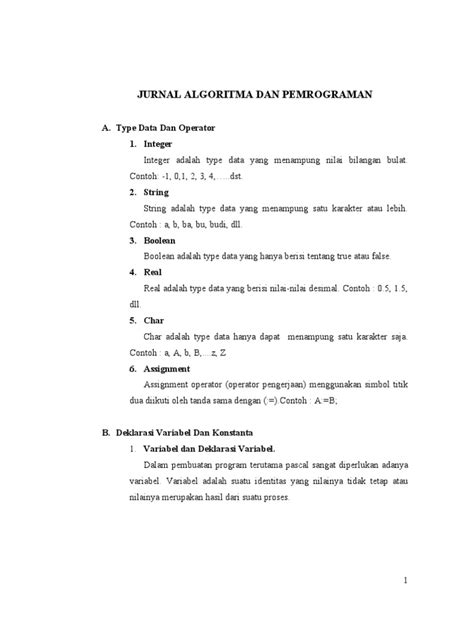 jurnal algoritma dan pemrograman
