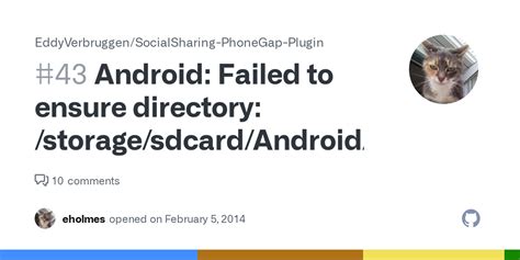 android failed to ensure directory storage sdcard android data com