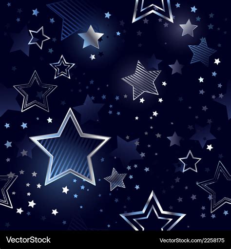 Seamless Background With Silver Stars Royalty Free Vector