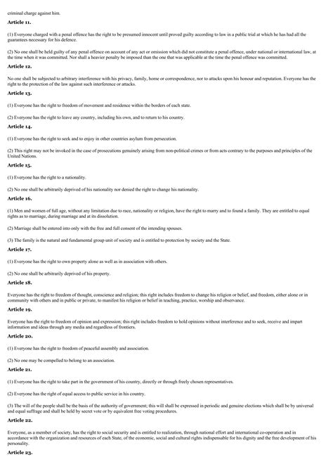 Universal Declaration Of Human Rights The Universal Declaration Of