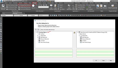 solved civil3d data shortcut profile overwrite autodesk community