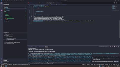 javafx how to use global arguments for java in vscode