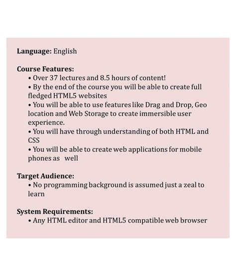 learn html5 programming for beginners buy learn html5 programming for