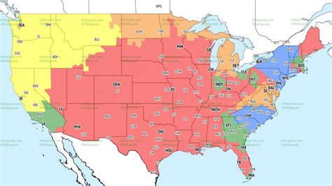 Nfl Week 2 Coverage Map Tv Schedule For Cbs Fox Regional Broadcasts