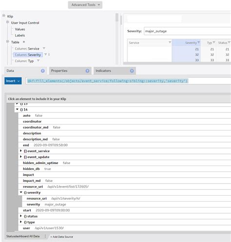 allign json elements klipfolio help center