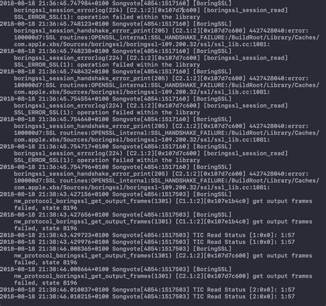 ios ssl error ssl 1 operation failed within the