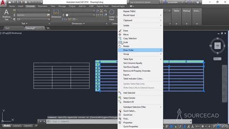 autodesk autocad creating and formatting table video 87 youtube