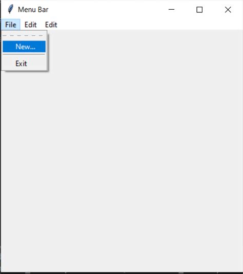 menu and menubutton using tkinter askpython