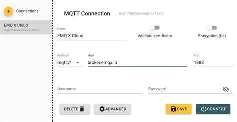 using mqtt explorer to connect to emq x cloud emq