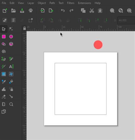 Align Distribute Object At Center Of Margin In Inkscape Graphic