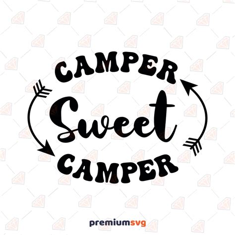 Camper Sweet Camper Svg Camp Life Svg Designs Premiumsvg