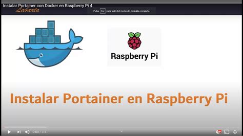 instalar portainer con docker en raspberry pi 4 youtube