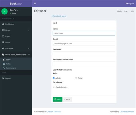 laravel 8 user roles permissions and product crud with images