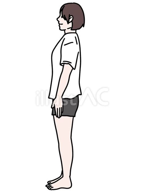 女性直立イラスト No 23270166／無料イラスト フリー素材なら「イラストac」