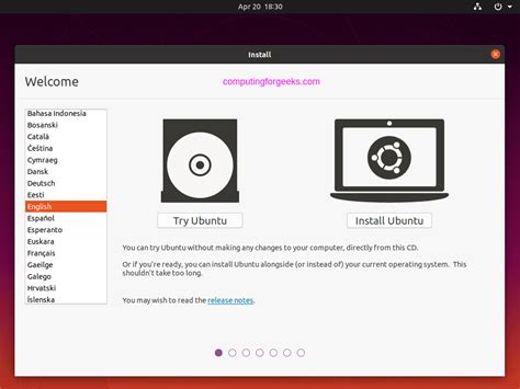 install ubuntu 20 04 desktop full steps with screenshots