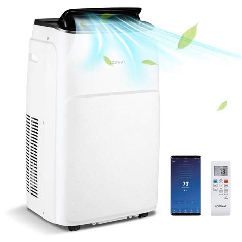 Costway 9 000 Btu Portable Air Conditioner Cools 600 Sq Ft With