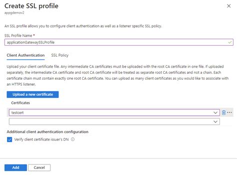 configure mutual authentication on azure application