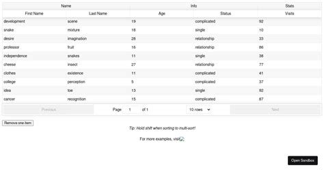 react table react transition group codesandbox