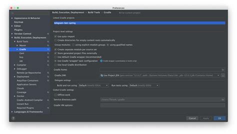 spring gradle say java home is different in macos catalina stack