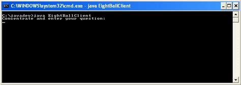 a java serversocket tutorial using a magic 8 ball client and server