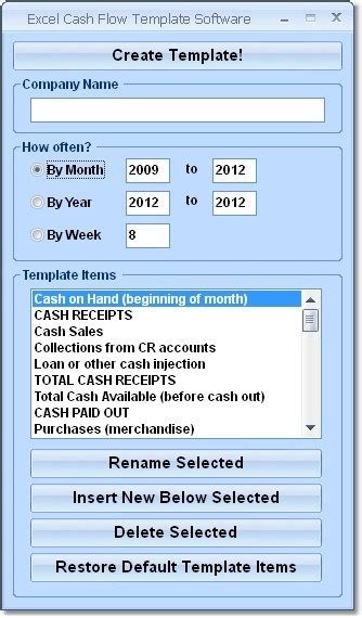 excel cash flow template software free download excel