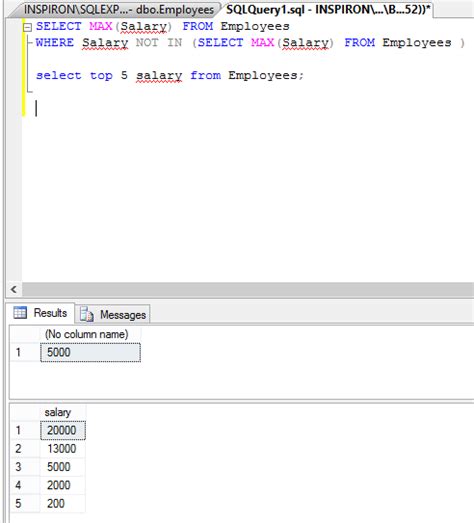 sql lowest and highest salaries display stack overflow