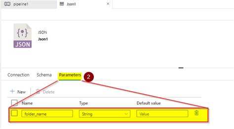 azure datafactory create folder dynamically and create json file