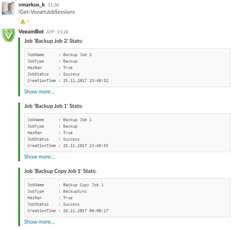 veeam plugin for poshbot chat bot veeam vanguards central