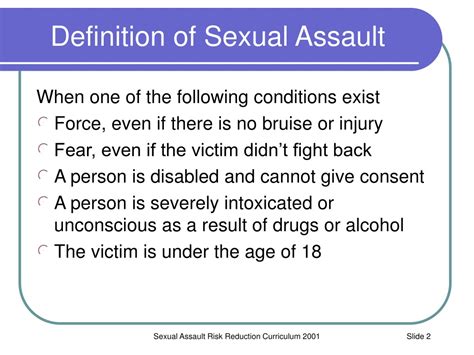 Ppt Definition Of Sexual Assault Powerpoint Presentation Free
